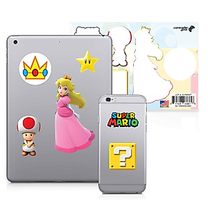 Controller Gear Officially Licensed Super Mario - Character Tech Decal Pack - Peach's Kingdom - Nintendo Wii; GameCube