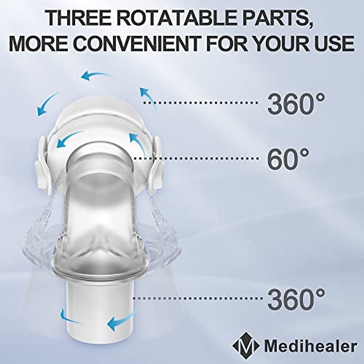 2 Packs Replacement Swivel Elbow Connector Compatible with F20 and F30,Tube Quick-Release Elbow,Great-Value Supplies by Medihealer