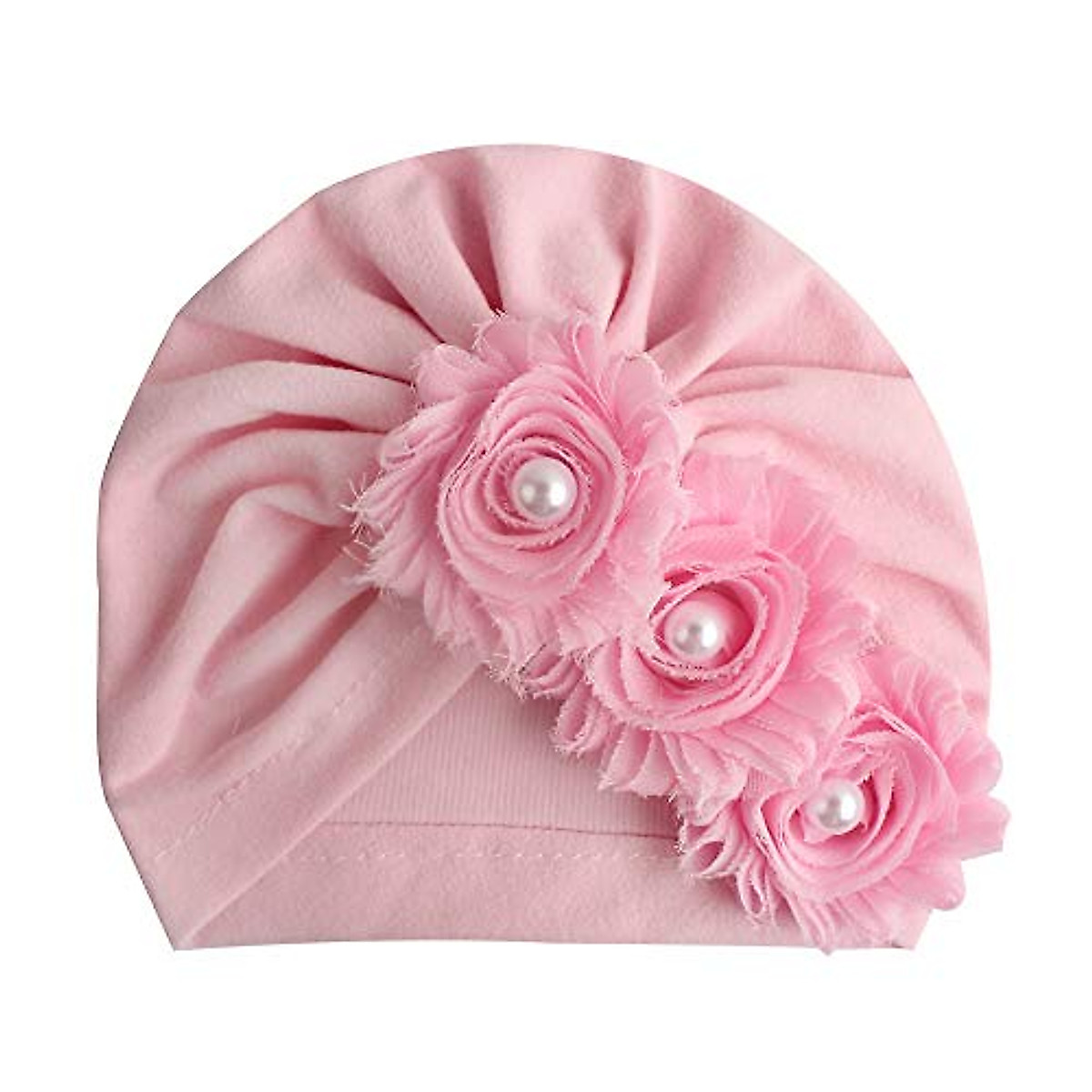 Baby Turban Bow Hats for Girls Infant Head Wrap Soft Knotting Cap for Toddler Kids (Color 2)