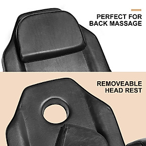 Artist hand Facial Bed Massage Table Adjustable Tattoo Chair W/Free Barber Bed Spa Chair Salon Massage Equipment Tattoo Bed Salon Chair with Tattoo Stool