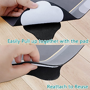 Large Size Grippers, Non Slip Washable Rug Tape Grip Carpet Corner, Hook and Loop Pads Non Curl Reusable Stoppers Keep Your Area Rug Flat on Hardwood Floors and Tiles (16)