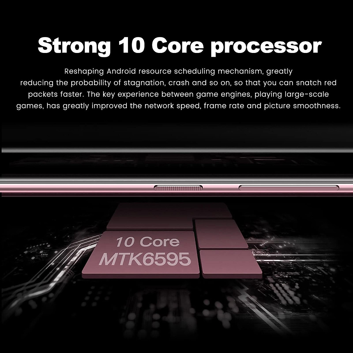 Unlocked Smartphones, 5G Android Smart Phone HD Full Screen Phone, Dual SIM Unlocked Cell Phone, 2+16G RAM, Long Battery Life, 6.53-inch Water Drop Screen Touch Screen Mobile Cell Phone (Rose Gold)