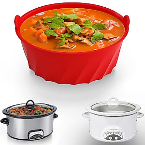 Leakproof & Reusable Slow Cooker Liners - Fits 6&7 Quart Round Crock-Pot - Dishwasher Safe Cooking Liner for Easy Cleanup