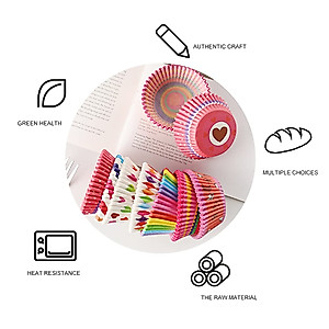 SKIDEC Cupcake Liners 4 Styles, Colorful Paper Baking Cups, Disposable Cupcake Wrappers Muffin Cupcake Liners for Holiday and Party Baking Supplies, 400 Pack