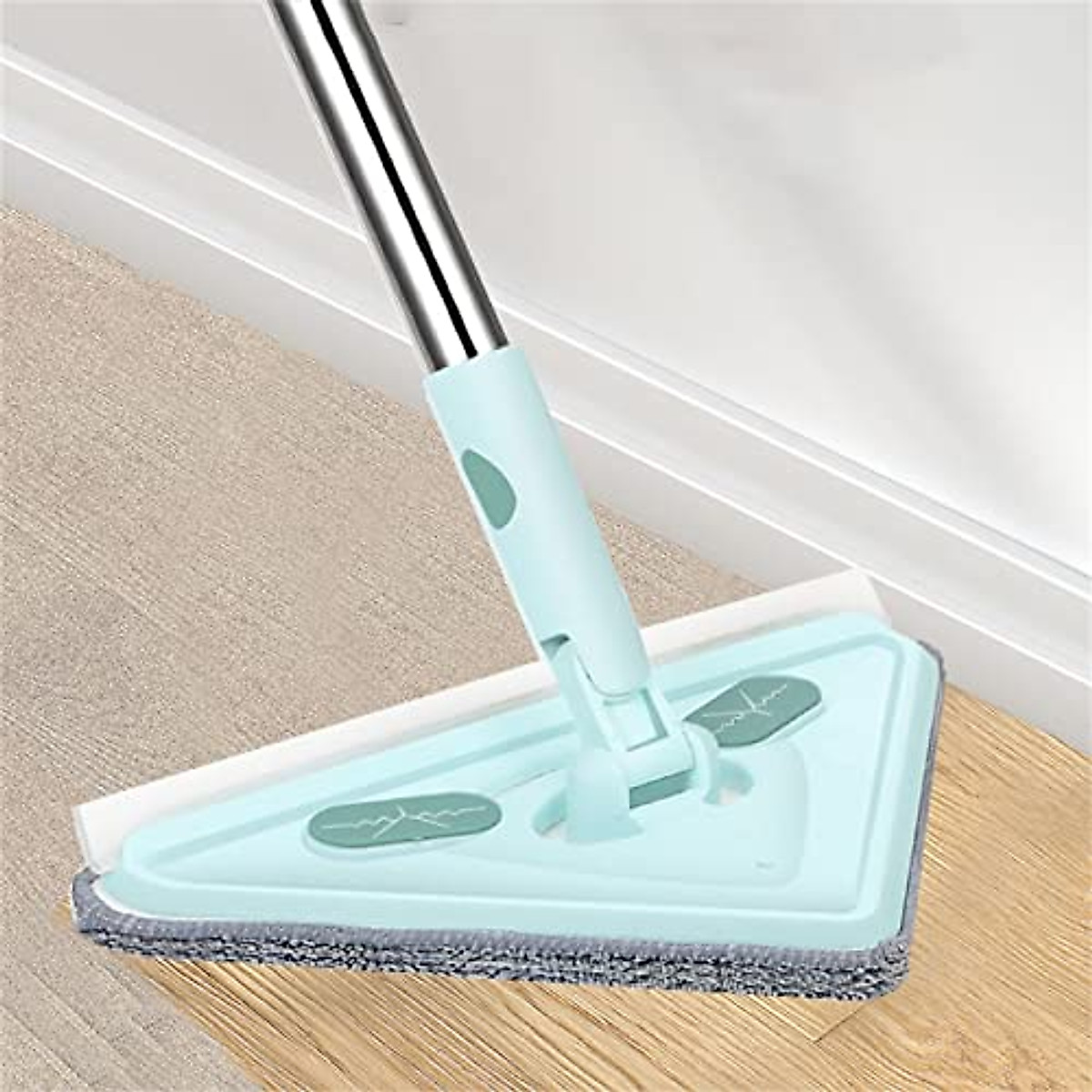 Multi-purpose 360° Rotatable Adjustable Cleaning Mop, Long Handle 25 Cm Microfiber Dust-Mop for Wall, Tile, Laminate and Baseboard Cleaner, Home Accessories Gifts for Mom
