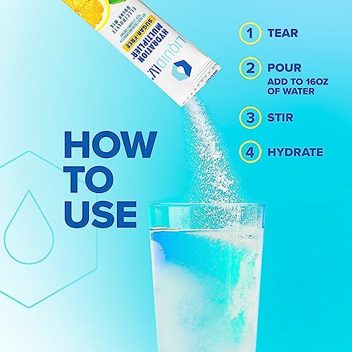 Liquid I.V.® Hydration Multiplier® Sugar-Free - Lemon Lime - Hydration Powder Packets | Electrolyte Powder Drink Mix | Convenient Single-Serving Sticks | Non-GMO | 1 Pack (14 Servings)