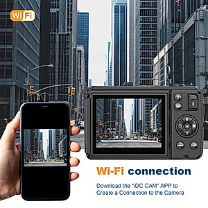 4K 64MP Digital Camera for Photography, Compact Vlogging Camera for YouTube with WiFi 18X Zoom,Point&Shoot Camerawith Auto Focus, Selfie Screens,32GB SD Card,Travel Video Camera for Beginners Kids