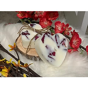 Soy Wax Melt- Peppermint with Rose Petals- Super Fragrant- One Bar Six Cubes- Free Surprise Wax Melt Sample with Order (Peppermint w/Rose Petals)