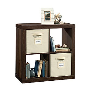 Sauder Stow-Away 4-Cube Organizer, Smoked Oak Finish
