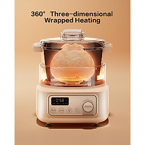 MOKKOM Electric Dough Maker with Proof Dough Function, Microcomputer Timing, 4.5Qt 304 Stainless Steel Bowl, Dough Mixer with Stuffing Blade, Green