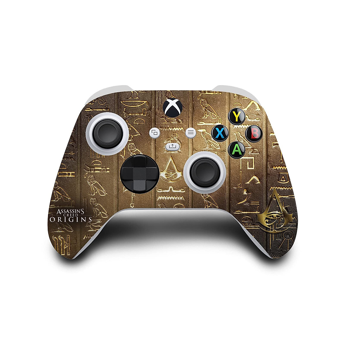 Head Case Designs Officially Licensed Assassin's Creed Logo 3D Heiroglyphics Origins Graphics Matte Vinyl Sticker Gaming Skin Decal Cover Compatible With Xbox Series S Console and Controller Bundle