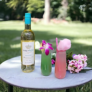 24 piece Stemless Unbreakable Crystal Clear Plastic Wine Glasses Set of 24 (9 Ounces)