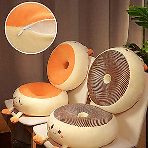 GEORPE Chair Cushion Round Mat Cute Expression Seat Cushion Office Chair Futon Bay Window Floor Tatami Pillows Home Decor