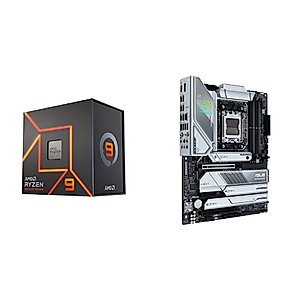 AMD Ryzen™ 9 7900X 12-Core, 24-Thread Unlocked Desktop Processor & ASUS Prime X670E-PRO WiFi Socket AM5 (LGA 1718) Ryzen 7000 ATX Motherboard