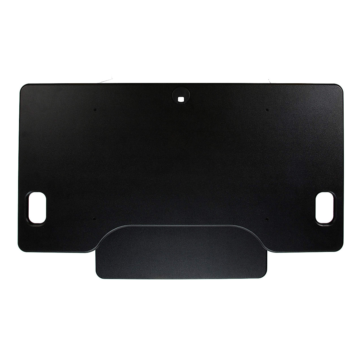 Rocelco 46" Large Adjustable Standing Desk Converter with Triple Monitor Mount - Sit Stand Up Computer Workstation Riser - Retractable Keyboard Tray - (R DADRB-46-DM3), Black