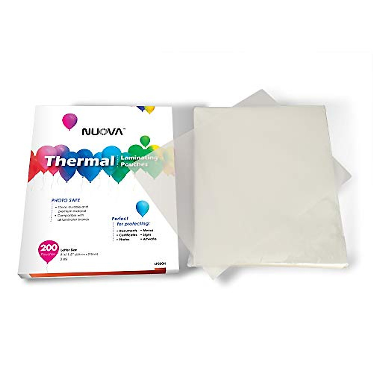 Nuova Premium Thermal Laminating Pouches, 9" x 11.5"/Letter Size/3 mil, 200 Pack (LP200H) & Premium Thermal Laminating Pouches 9" x 11.5", Letter Size, 3 mil, 100 Pack (LP100H)
