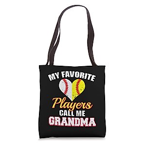 My Favorite Baseball Softball Players Call Me Grandma Tote Bag