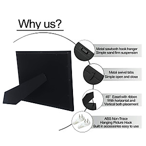 ELSKER&HOME 8.5×11 Certificate Frame - Classic Black Color Frame - Displays Diploma 8.5×11 Inch with Mat - 11×14 Inch Without Mat - For Document/Photo(Double Mat - Matte Black with Gold Rim)