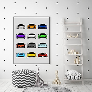 Custom Car Posters History of McLaren Generations Print Wall Art Handmade Decor of the Evolution of McLaren Automotive (MP4-12C,650S, 720S, Senna, GT) - 8x10" Satin Print (Unframed)