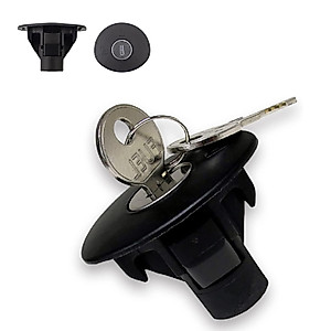 GKmow Pack-1 Locking Fuel Tank Gas Cap, Lock Filler Plug for Edge Escape Expedition Explorer F150 Fiesta Flex Focus Fusion Taurus # 8U5Z-9C268-B (Black)