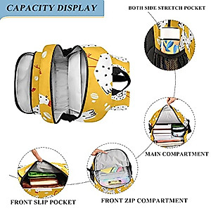 Glaphy Farm Animals Cute Hens Backpack School Bag Lightweight Laptop Backpack Student Travel Daypack with Reflective Stripes
