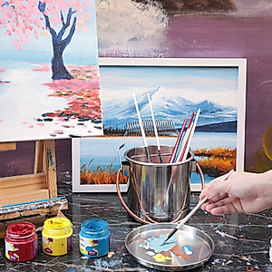 MyLifeUNIT Paint Brush Cleaner, Paint Brush Holder with Large Capacity Wash Tank and Removable Screen