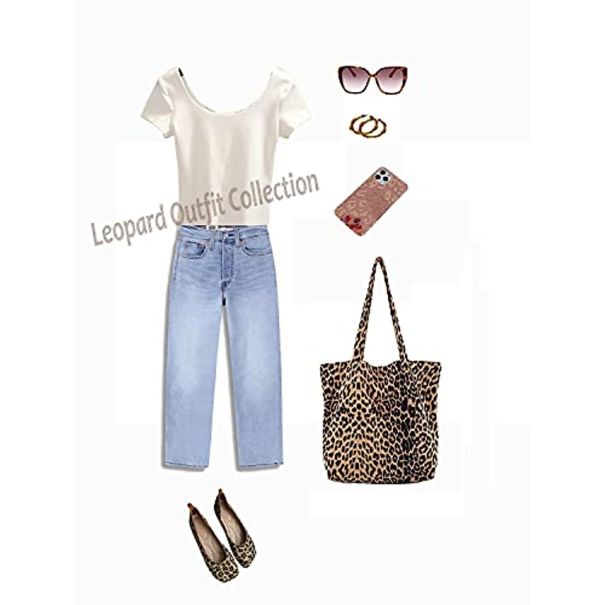 Leopard Tote Bag Women's Vintage Suedette Material Cheetah Printing Shoulder Bag Large Casual Slouchy Travel Bag