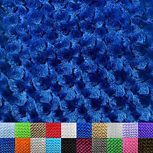 Ice Fabrics Rosebud Minky Fabric by The Yard - Soft and Smooth 58/60" Extra Wide Navy Blue Minky Fabric for Blankets, Apparel, Baby Accessories, Throws, Pillows & More - Navy Blue - 1 Yard