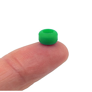 Teak Tuning Eco 85D CNC Poly Fingerboard Wheels - Street Shape, 7.5mm Dia., 5mm Wide - Green Colorway