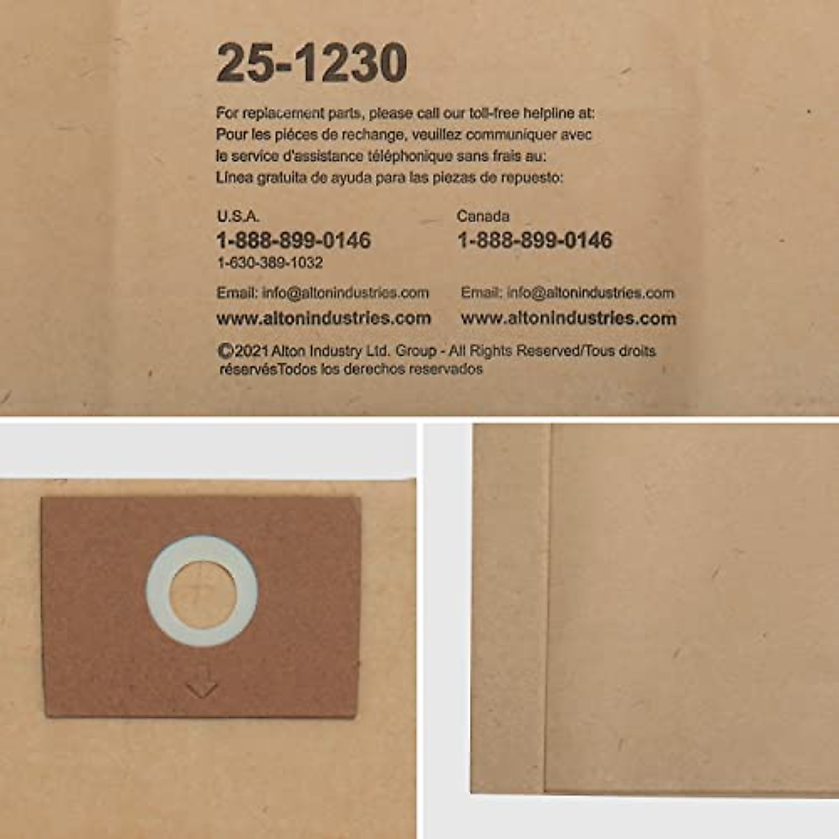 Stanley 25-1230 4-5 Gallon Disposable Filter Bag 1-1/4" for Wet/Dry Vacuum SL18130P SL18133 SL18129, 3 Pack