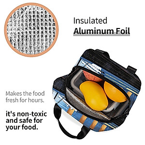 Titanic Lunch Bag for Men Women Tote Insulated Cooler Bags Reusable Lunch Box 8.5x5 Inch for College Work Office Picnic