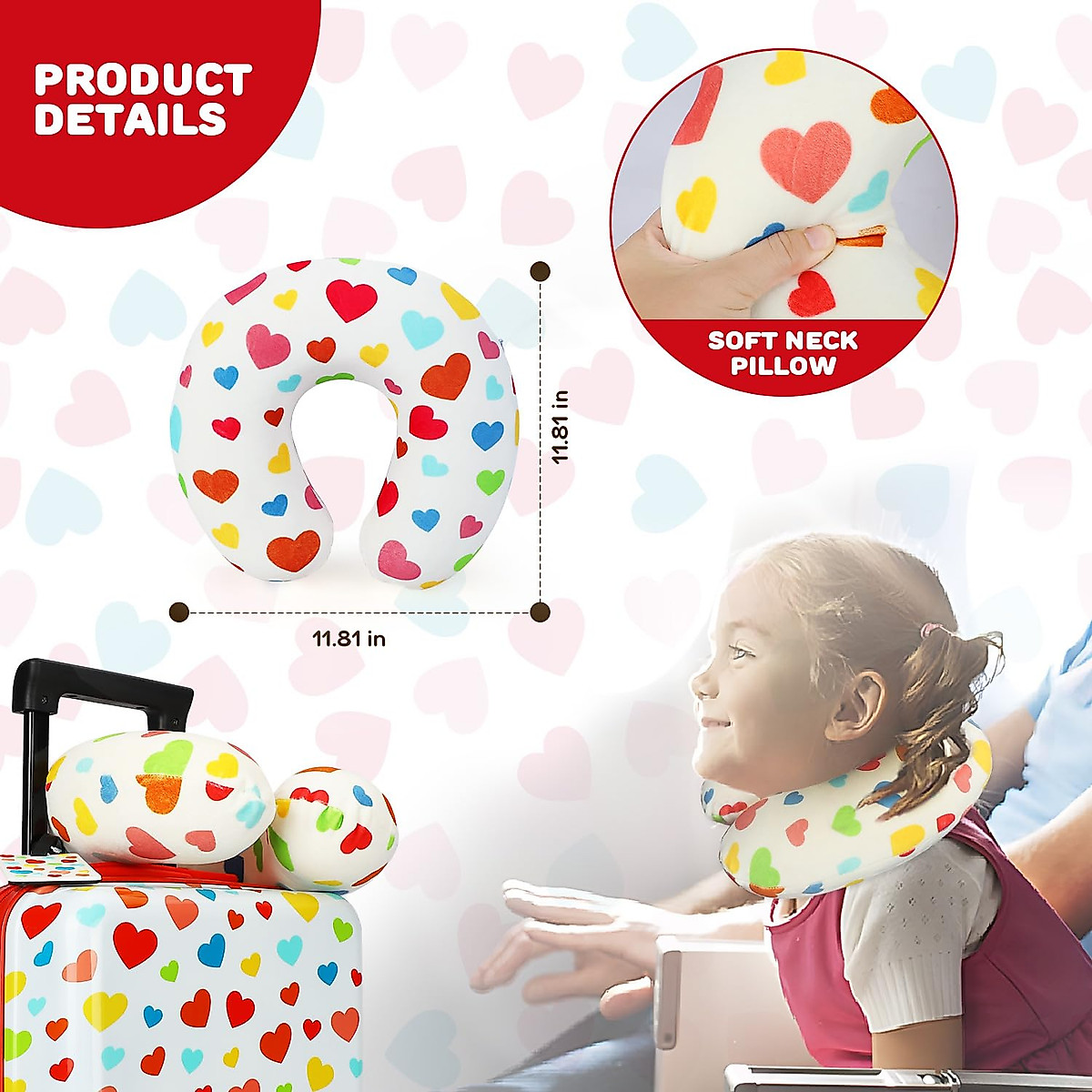 emissary Kids Luggage With Wheels For Girls, 3 Piece Luggage Set, Childrens Luggage For Girls With Wheels, Kids Suitcases With Wheels For Girls, Toddler Suitcase For Girls, Travel Luggage For Kids