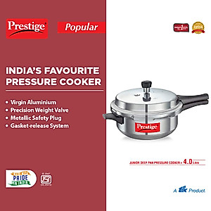 TTK Prestige 10025 Pressure Cooker, Junior, Silver