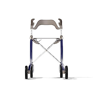Medline byACRE Ultralight Carbon Fiber Rollator with Backrest, Blue