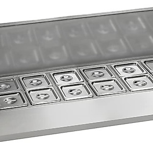 Arctic Air ACP63 63-Inch Countertop Refrigerated Sandwich/Salad Condiment Prep Table Station, Stainless Steel, 115v