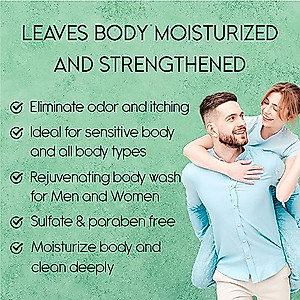 Tea Tree Body Wash & Shower Gel with Vitamin E for Jock Itch, Eczema, Ringworm, Body Odor, Acne, Body Wash Women & Men with Added Body Oils, LARGE 20.2 FL Oz Bottle (Tea Tree, Pack of 2)