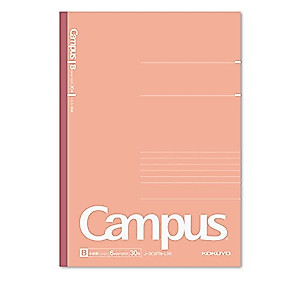 KOKUYO Composition Notebooks, 5 Pack Campus Semi-B5 Comp Book with Dot B 6mm Ruled, 30 Sheets, School Lined Notebook in Baked Colors, Journal Notebook for Women Work Study Note Taking (NO-3CBTN-L35X5)