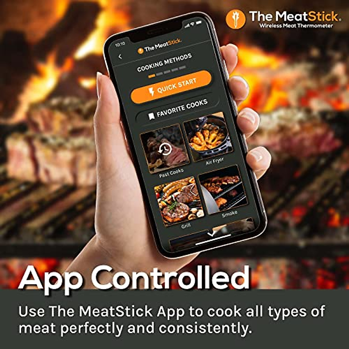 MeatStick X Duo Bundle | 2-Probe Package | Wireless Meat Thermometer with Bluetooth | 260ft Range | for BBQ, Kitchen, Smoker, Air Fryer, Deep Frying, Oven, Sous Vide, Grill, Rotisserie