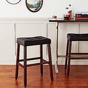 Crown Mark 2987 Kent Saddle Chair, Espresso, 2 Per Box