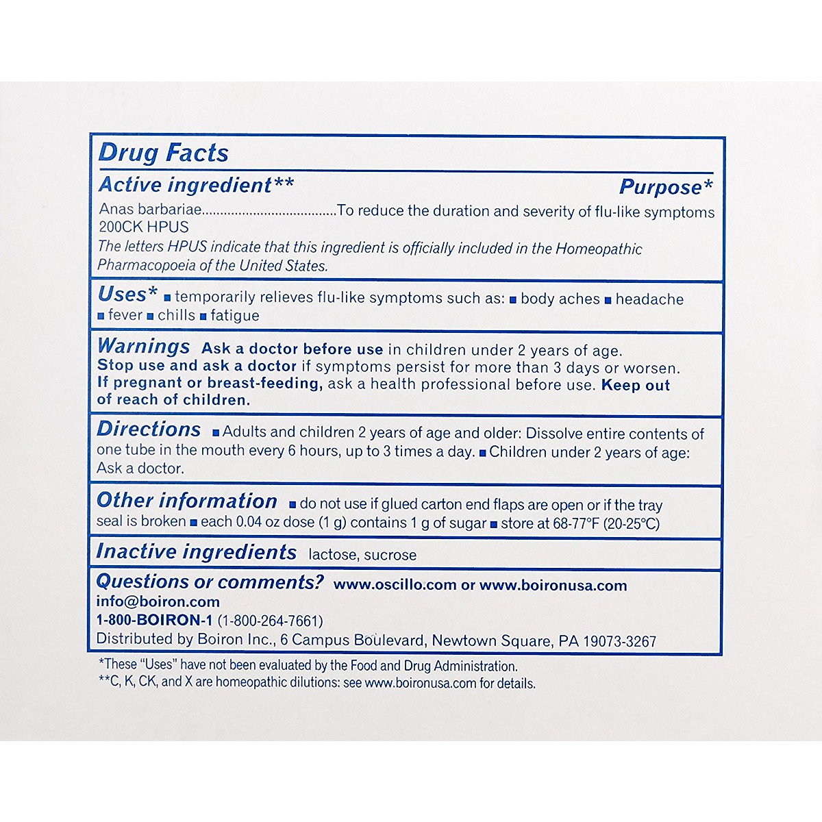 Boiron Oscillococcinum 30 Doses