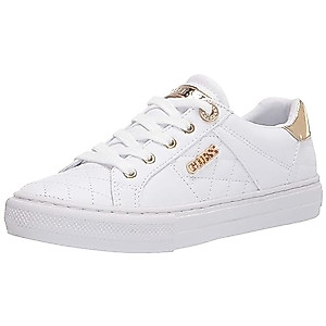 Guess Women's Loven Sneaker, White, 7.5