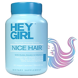 Hair Vitamins To Help Thinning and Fallout - Hair Supplement To Grow Hair Faster, Stronger & Have Healthy Skin & Nails - Scientifically Made With Biotin, Keratin, Folic Acid, Vitamin B, C, 60 Capsules