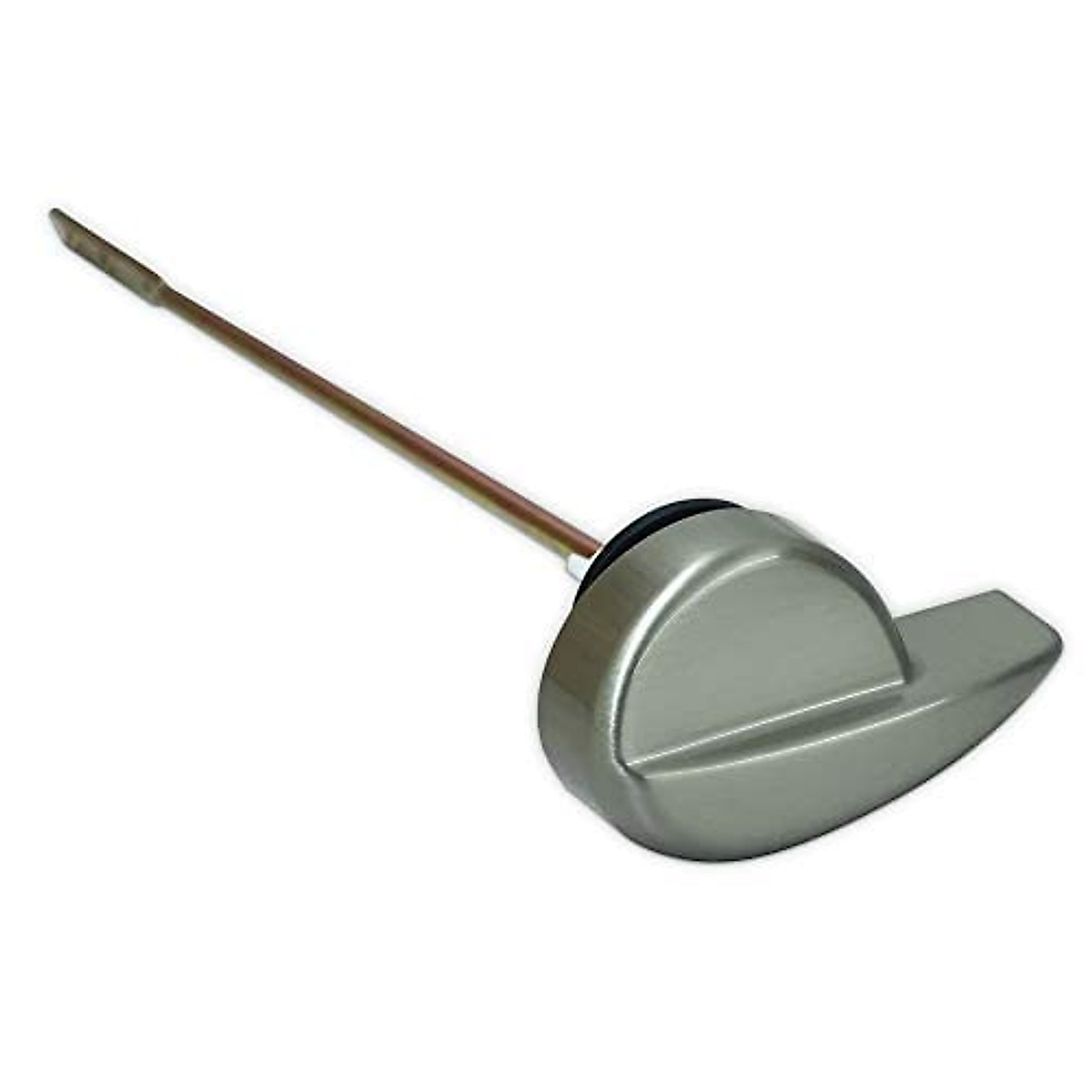 Qualihome Side Mount Toilet Handle Replacement with 2 inch Universal Toilet Flapper Replacement and Chain (Nickel Side Mount)