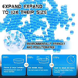 Anstoy Gel Ball Blaster Parts Tool Accessories Including - 20000 pcs Gel Balls | 2 pcs Pineapple Bottle | 2 pcs Bottle Holder