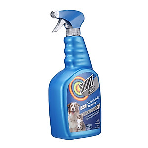 Shout for Pets Pro Strength Stain and Odor Remover Spray | Carpet and Upholstery Product for Pets and Pet Households in Fresh Scent | Stain Remover Product for Pets, 32 Ounces