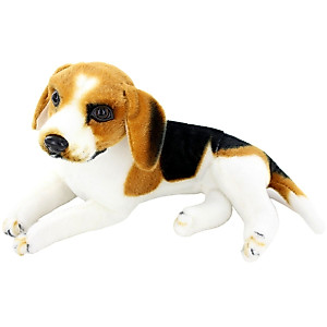 Jesonn Realistic Stuffed Animals Dog Plush Toys Beagle,12" or 30CM,1PC