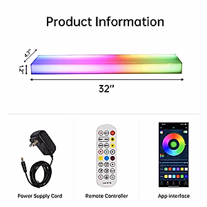 Cimcame Led Lighted Liquor Bottle Display Shelf Set of 2 with Remote&APP Control 32 Inch Floating Wall-Mounted Illuminated Marquee Lighting Shelves for Home Commercial Bar