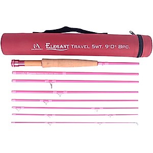 Maxcatch Women's Elegant Pink Fly Fishing Rod: 2/5-weight with Rod Tube (Elegant 9' 5wt 8sec Rod)