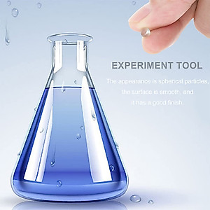 1 Pack Experimental Glass Beads Soda Lime Glass Beads Soda Glass Beads High Precision Glass Bead Round Clear Glass Ball Round Glass Beads High Precision Experimental Supply Mix Set