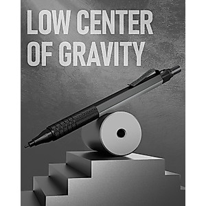 Four Candies Mechanical Graphite Pencil Set, 3pcs Black Metal Pencils with Anti-Skid Grip, Ideal for Artists, Professionals, Teachers and Students
